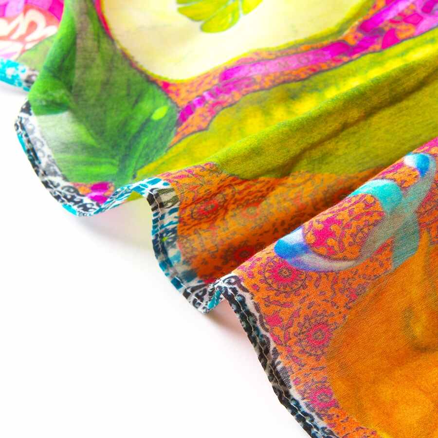 Digital Printed Silk Cotton Scarves